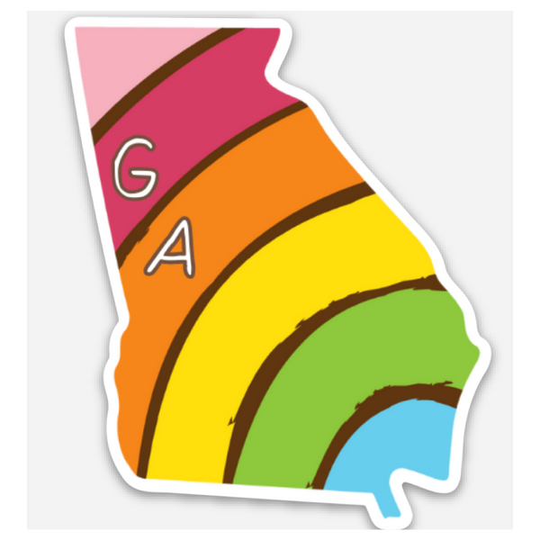 PRIDE STATE STICKER - GEORGIA – Second Story Cards