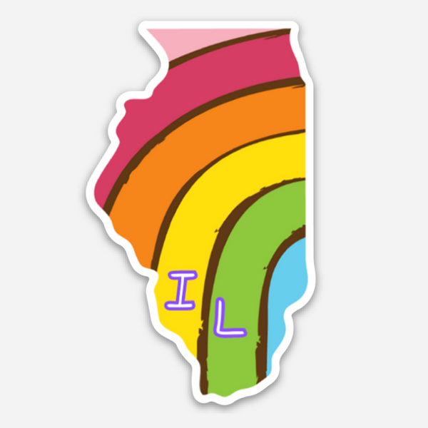 PRIDE STATE STICKER - ILLINOIS – Second Story Cards