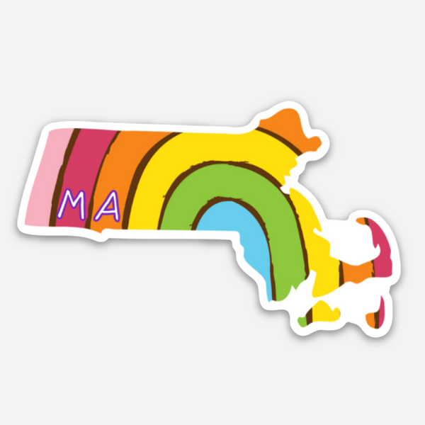 PRIDE STATE STICKER - MASSACHUSETTS – Second Story Cards