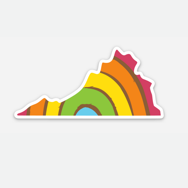 PRIDE State Sticker - Virginia – Second Story Cards